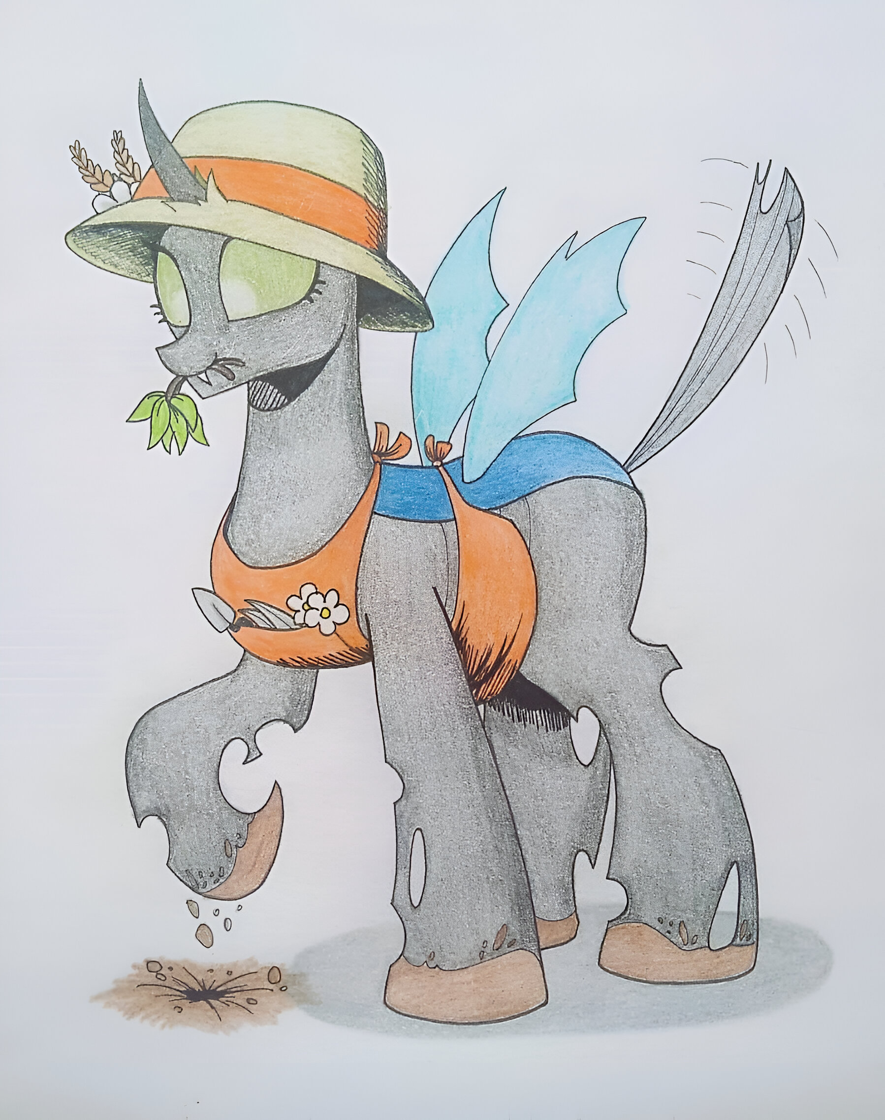 #3644826 - safe, artist:spartanmora, changeling, apron, clothes ...