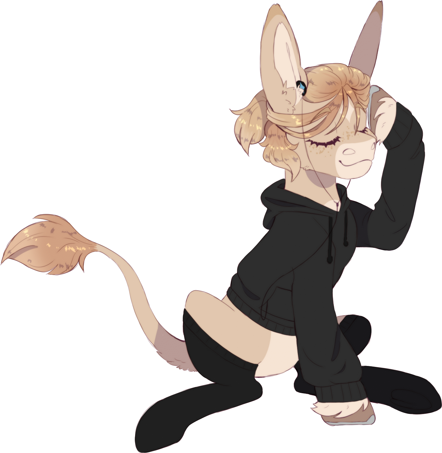 #3645532 - safe, artist:chrzaan, oc, oc only, donkey, clothes, eyes ...