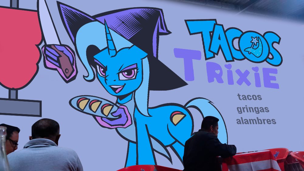 #3645735 - safe, artist:poxy_boxy, part of a set, trixie, human, pony ...