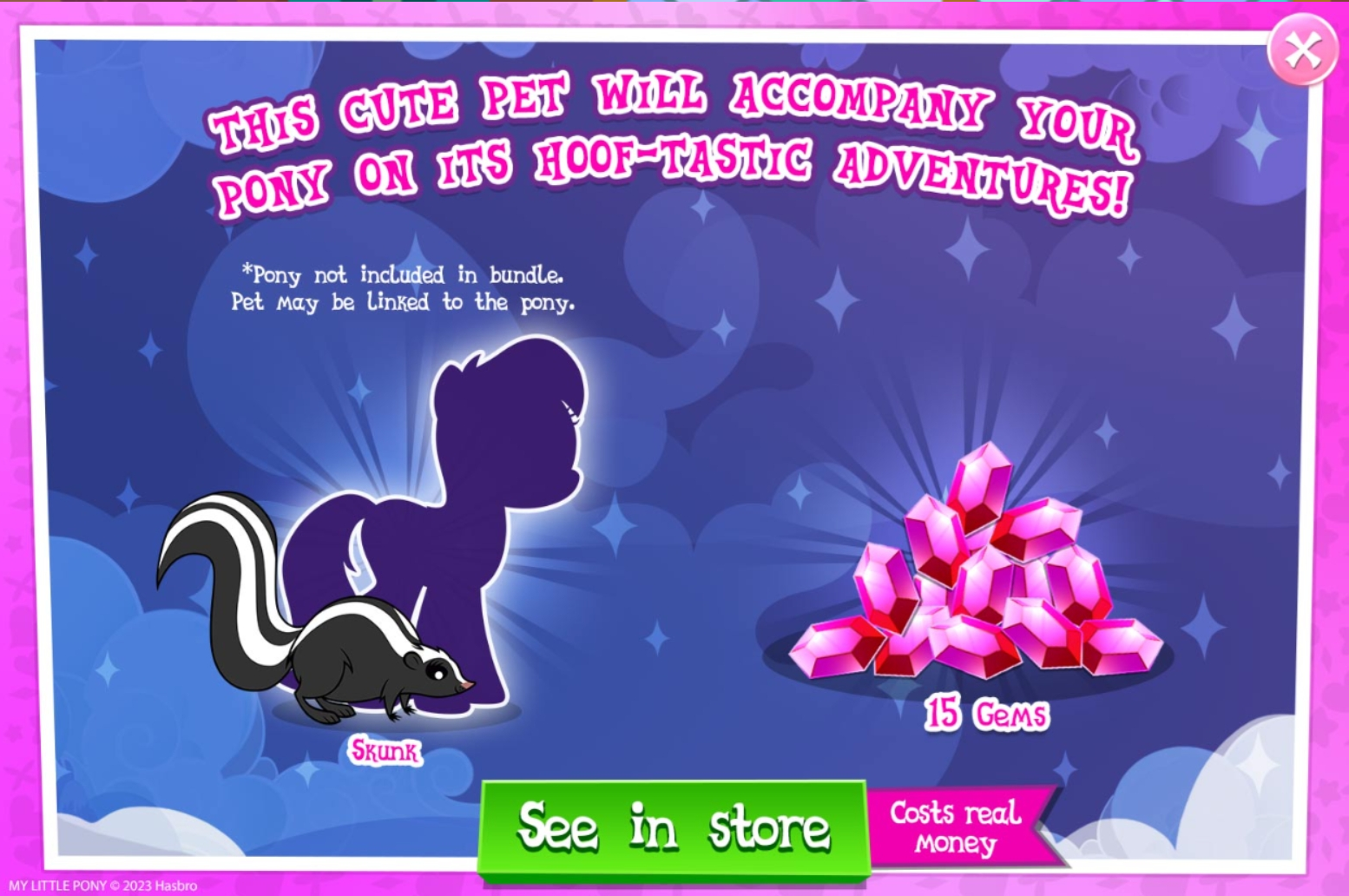 #3646129 - safe, gameloft, earth pony, pony, skunk, g4, my little pony ...