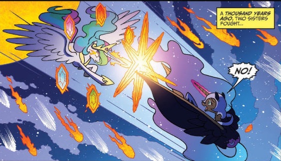 #3646427 - safe, idw, nightmare moon, princess celestia, alicorn, pony ...