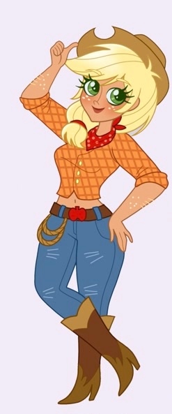 #3647262 - safe, artist:sugaarcoat1, applejack, human, g4, belt, boots ...