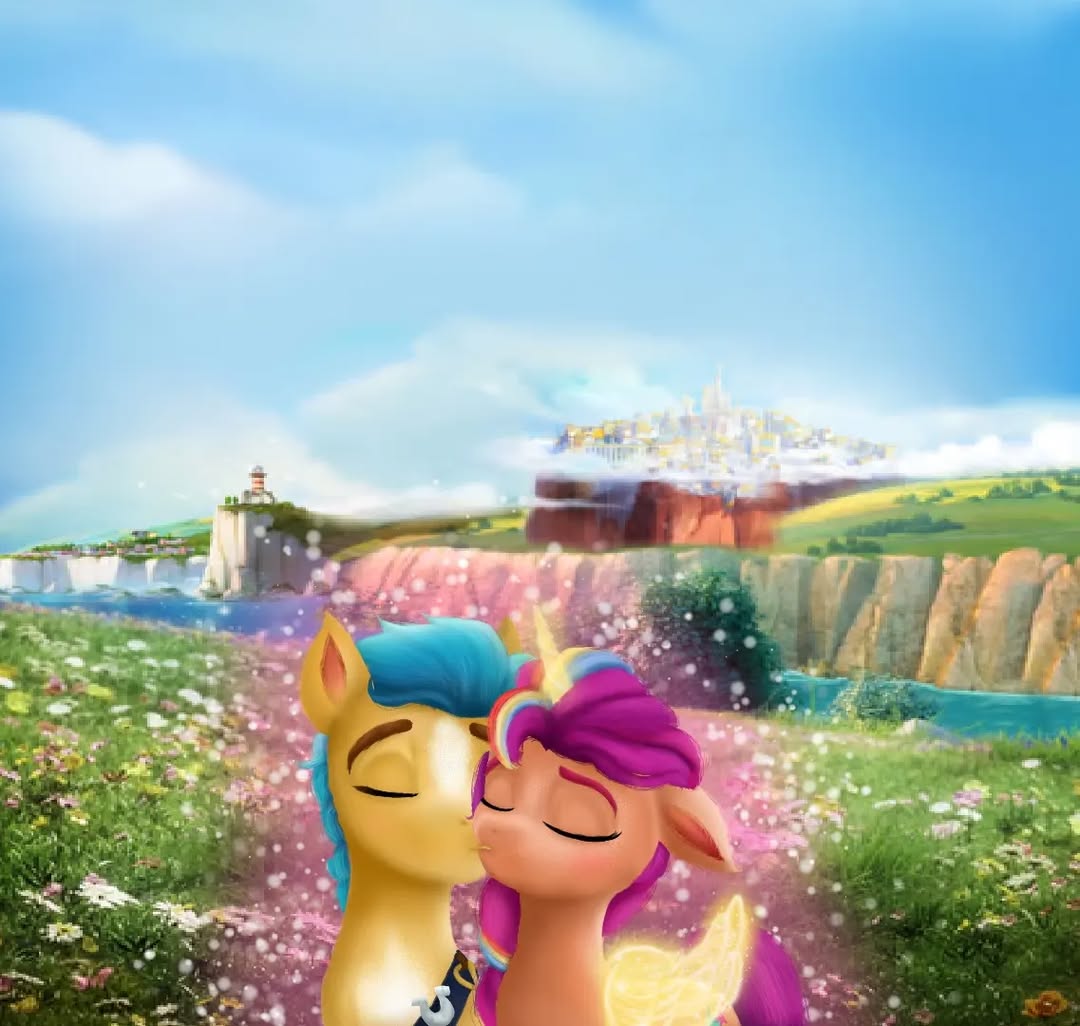 #3647529 - safe, artist:mlp_fan.sparklingray, hitch trailblazer, sunny ...