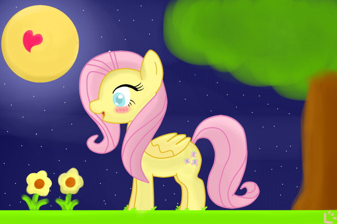 #3648356 - safe, artist:milkteafox, fluttershy, pegasus, pony, g4, blushing, female, flower ...