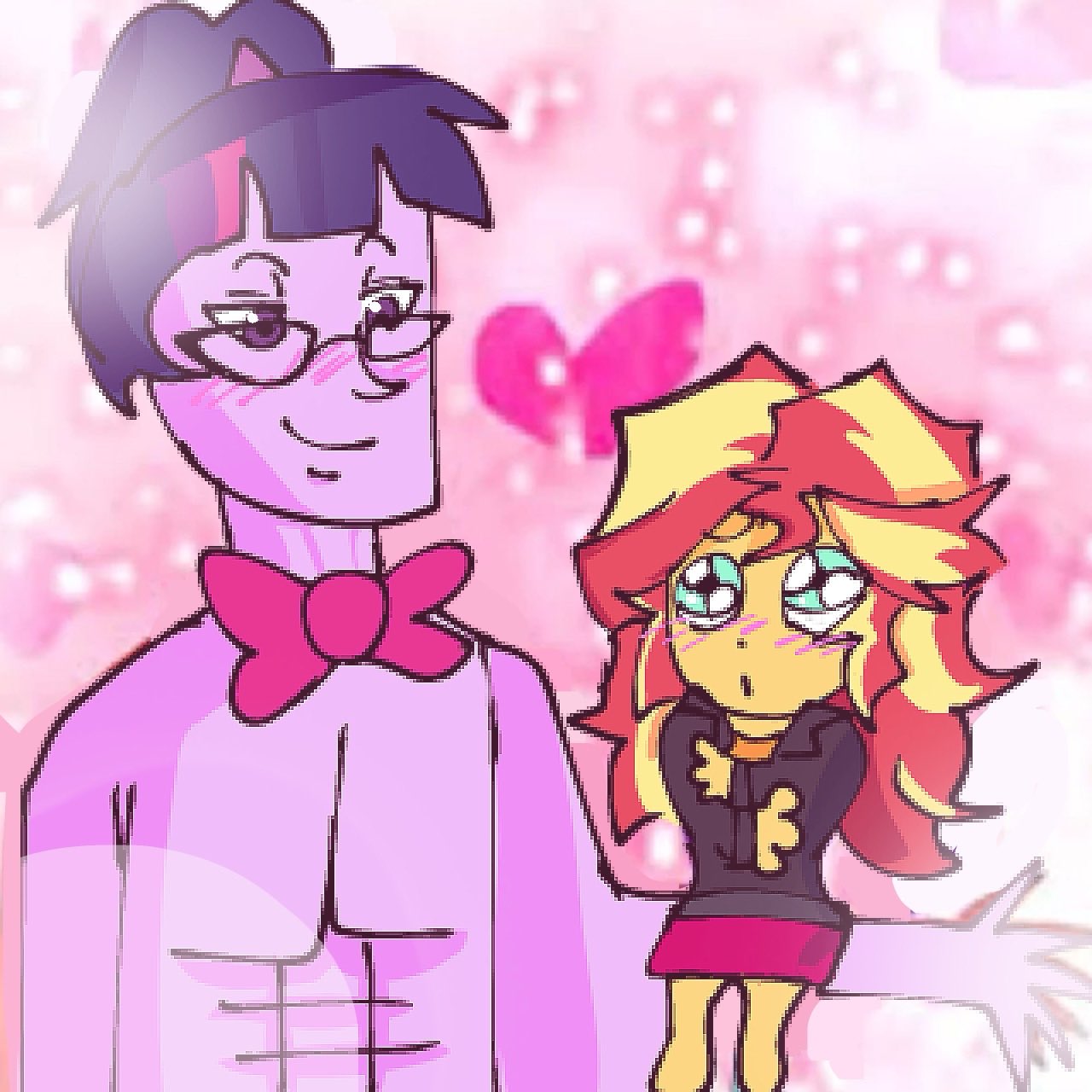 #3638136 - safe, artist:lucathewhi73202, sci-twi, sunset shimmer ...