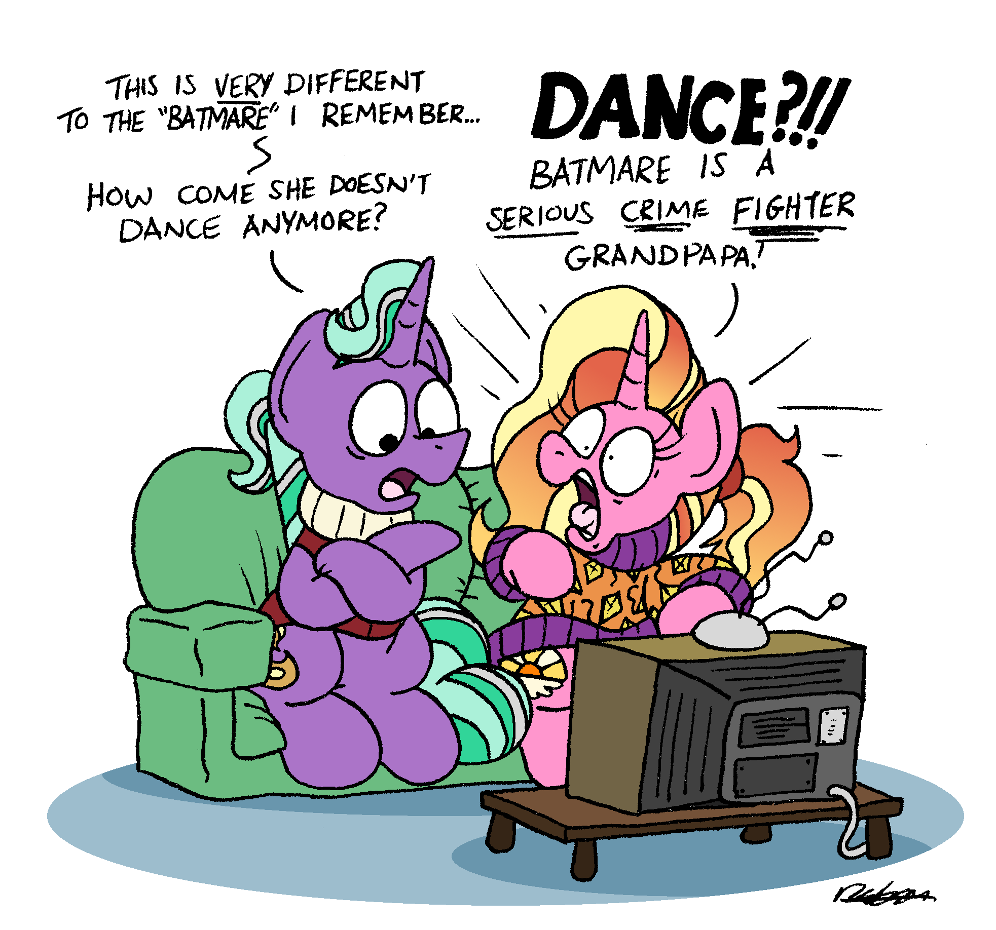 #3661665 - safe, artist:bobthedalek, firelight, luster dawn, pony ...