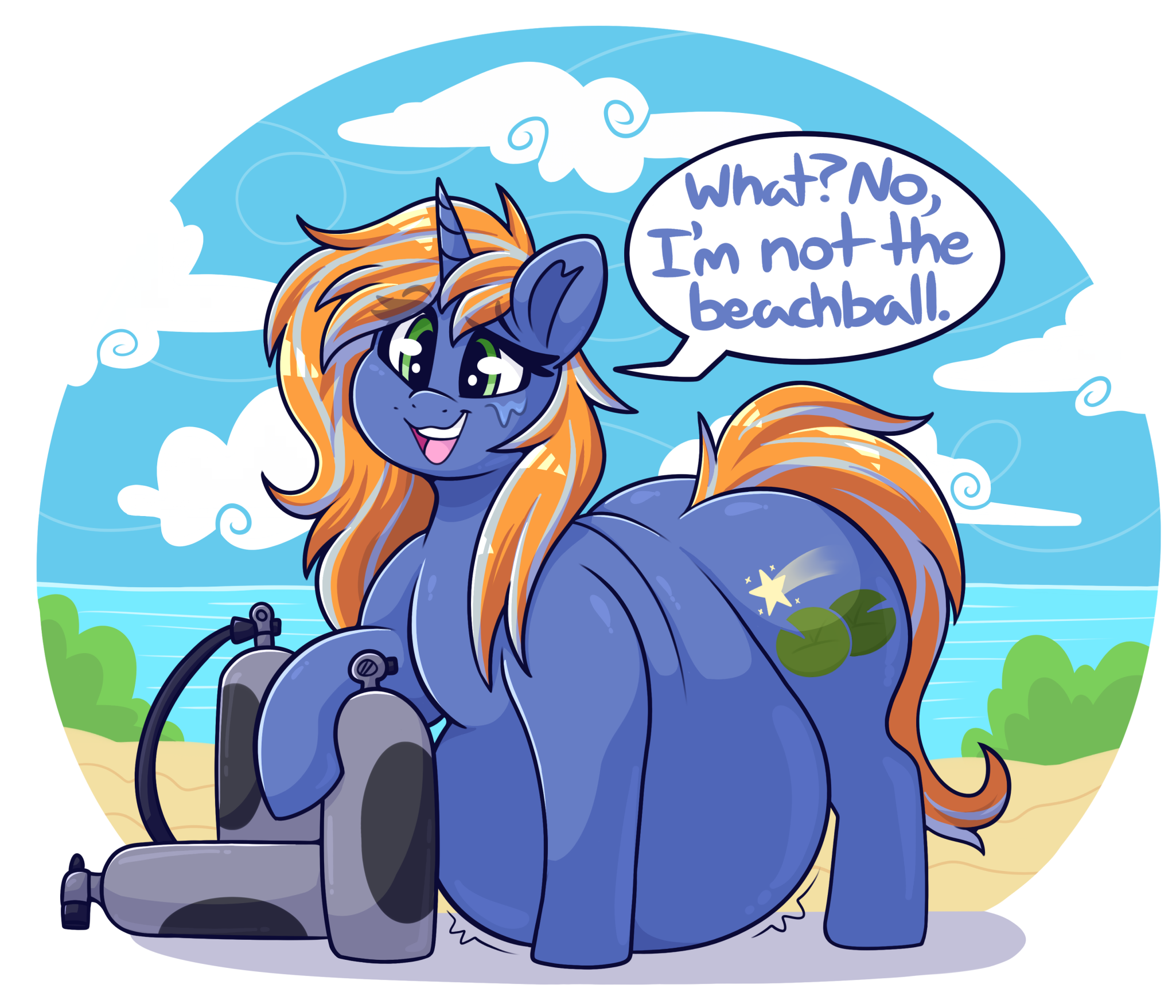 #3655033 - suggestive, artist:graphenescloset, oc, oc only, oc:river dive, pony, unicorn, air ...