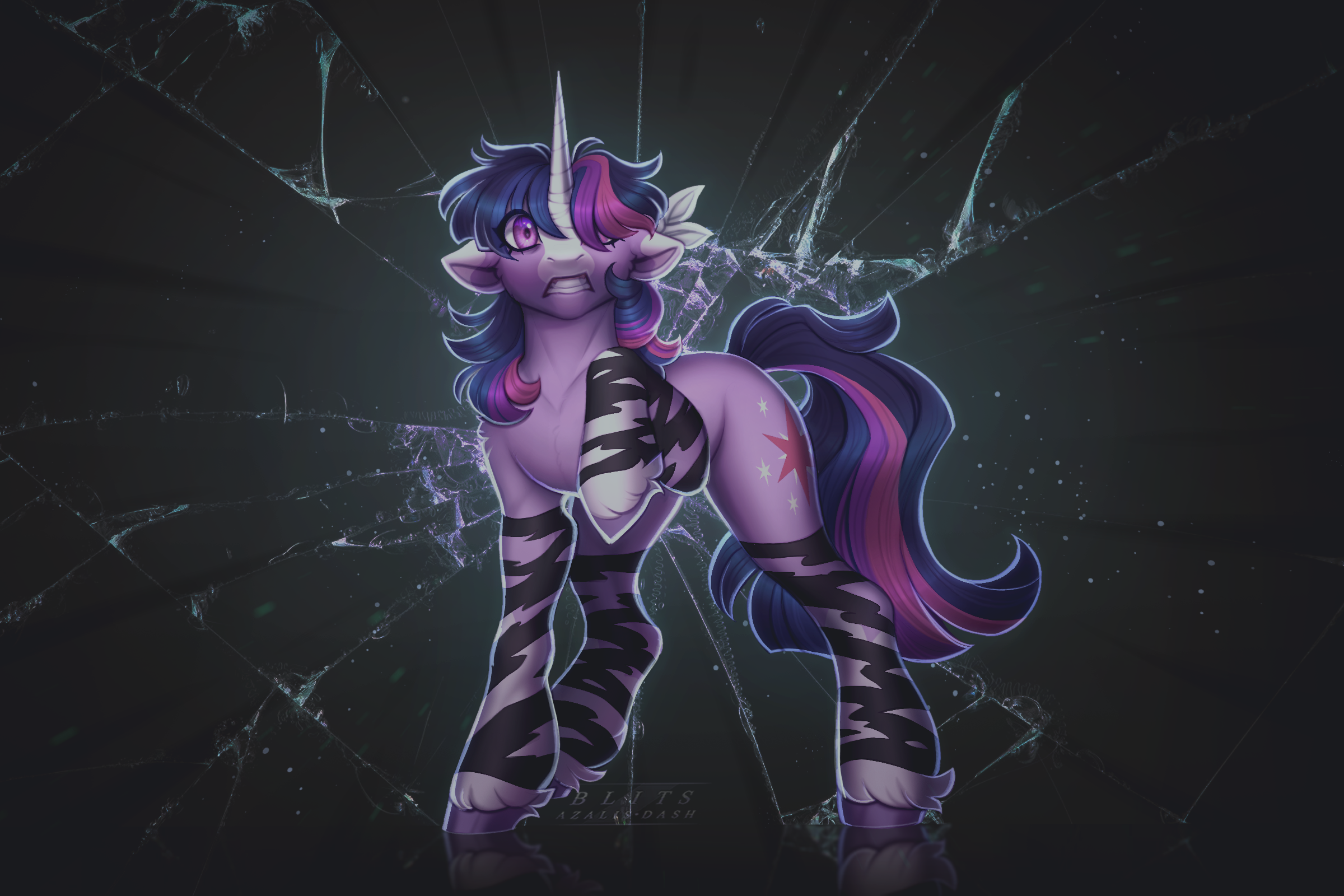 #3675083 - safe, artist:blitsazalisdash, twilight sparkle, pony, unicorn, g4, alternate universe ...