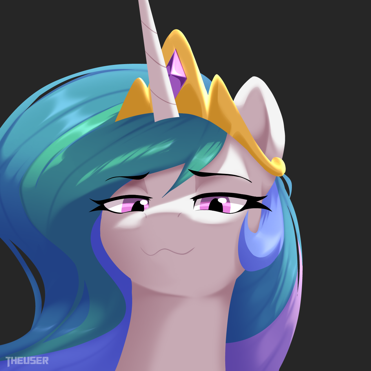 #3675111 - source needed, useless source url, safe, artist:theuser, princess celestia, alicorn ...