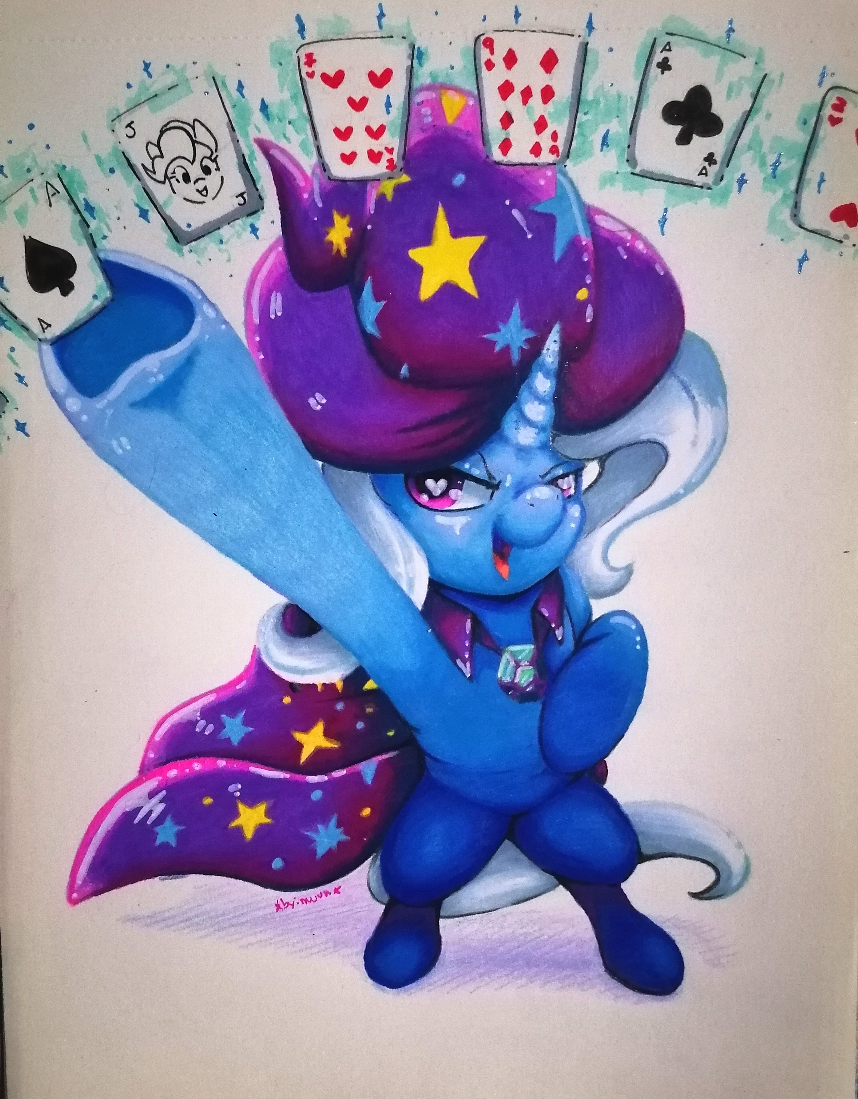 #3677987 - safe, artist:valemjj, trixie, pony, unicorn, g4, female ...