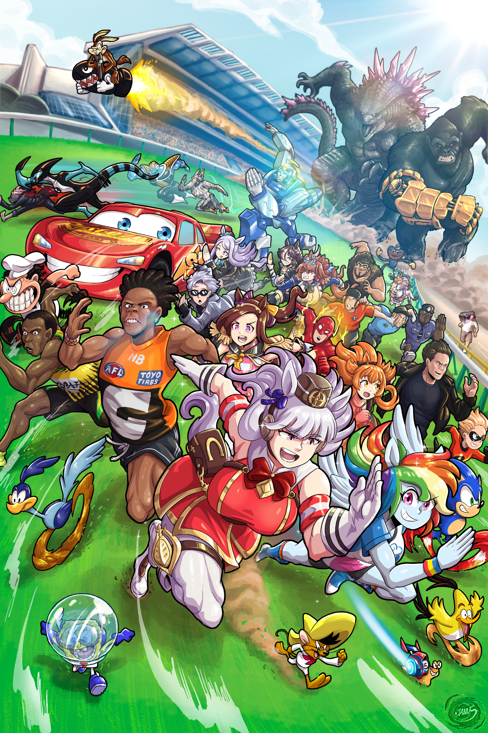 #3685165 - safe, artist:januslad, rainbow dash, alien, avian, bird ...