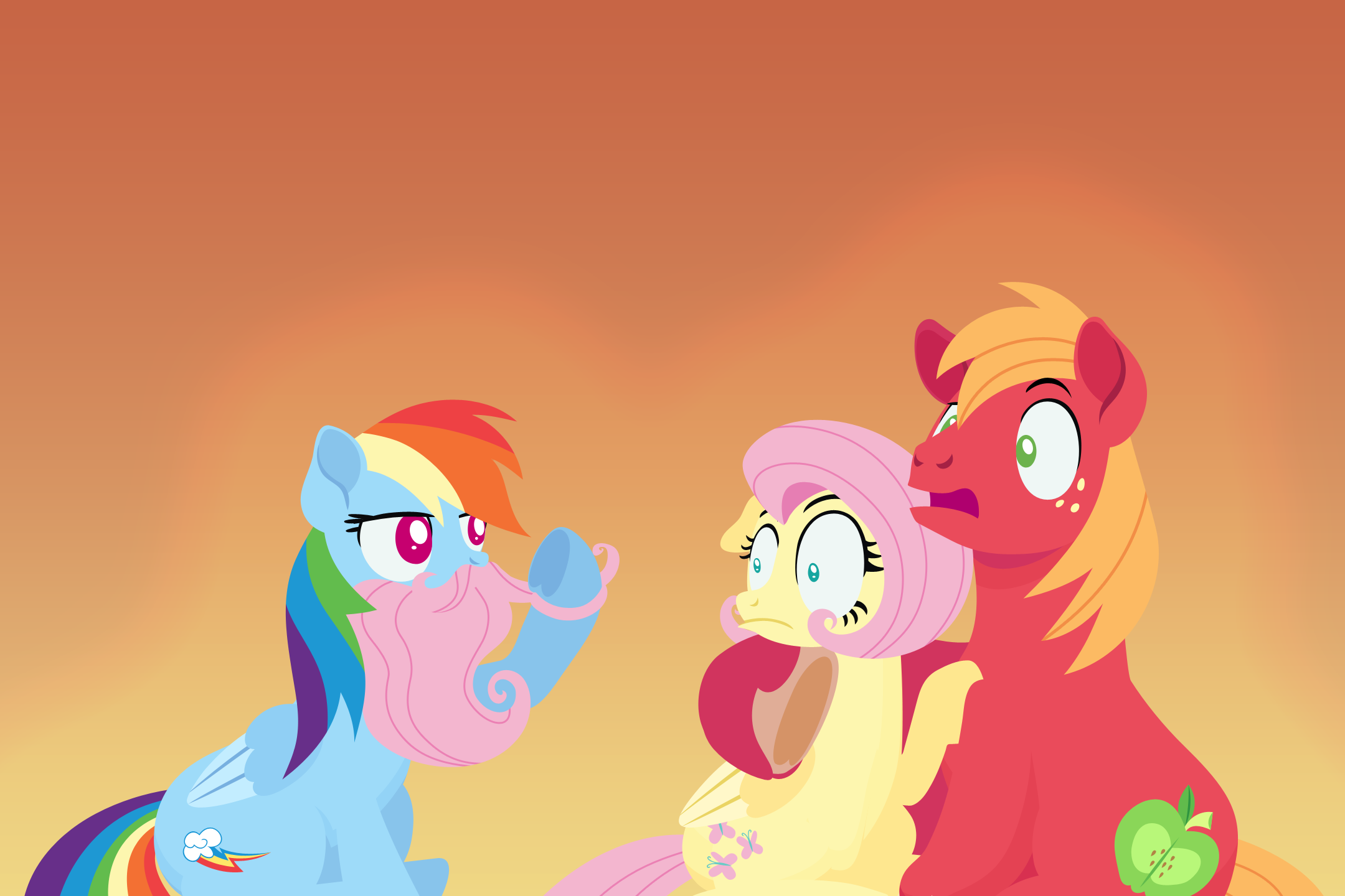 #3669946 - safe, anonymous artist, big macintosh, fluttershy, rainbow ...