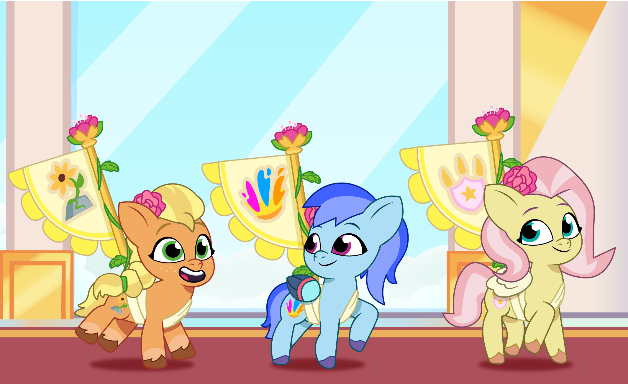 #3673237 - safe, artist:prixy05, oc, oc only, oc:flicker (g5), oc:moss blossom, oc:spectrum ...