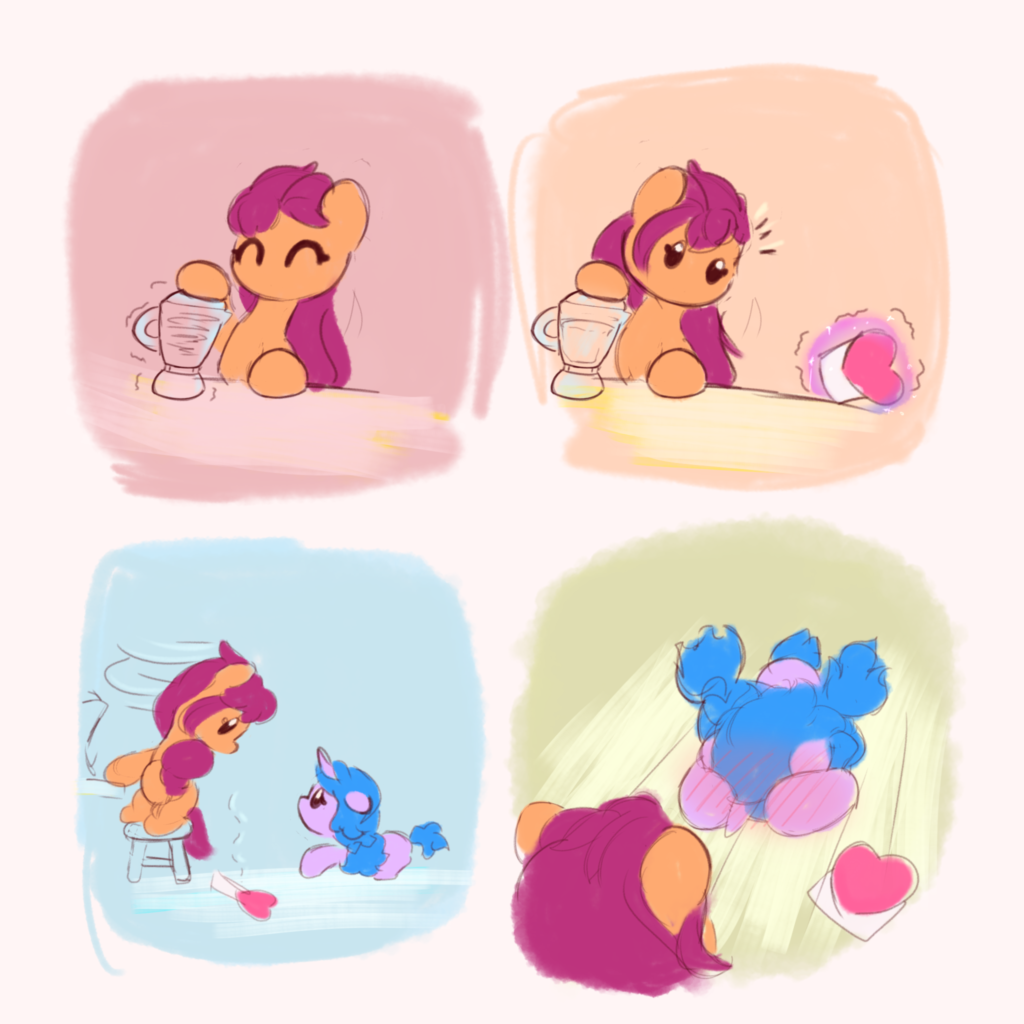 #3794401 - safe, artist:dulldi, izzy moonbow, sunny starscout, earth ...