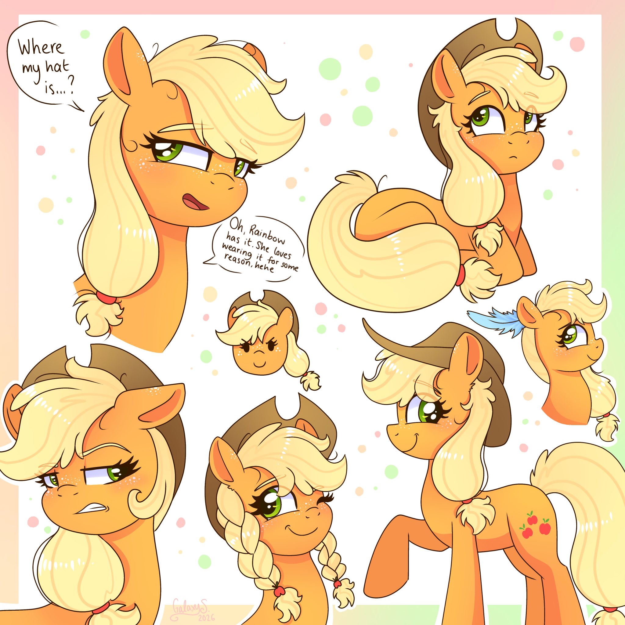 #3797499 - safe, artist:galaxy swirl, applejack, earth pony, pony, g4 ...