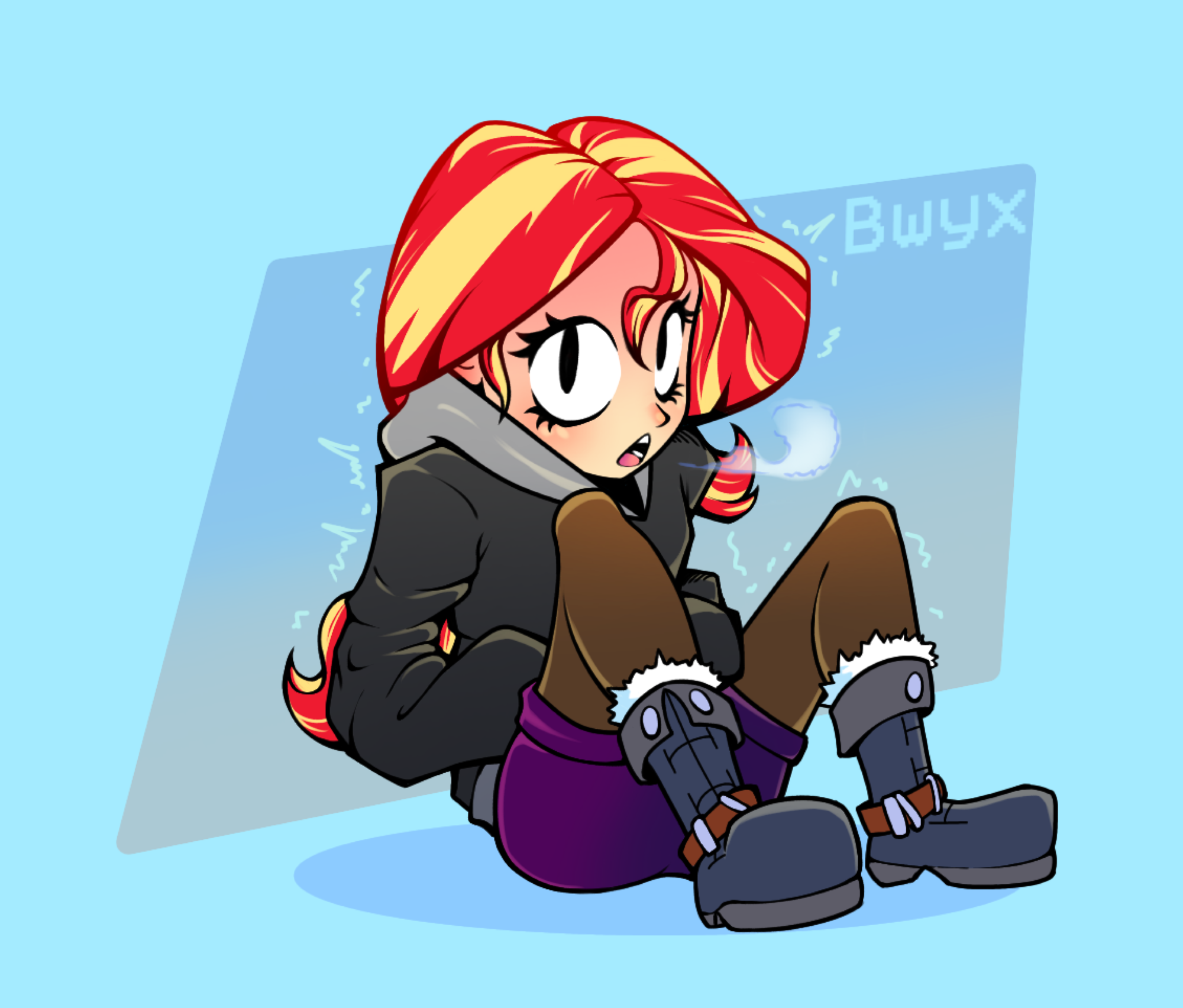 #3828389 - safe, artist:bwyx, sunset shimmer, human, equestria girls ...