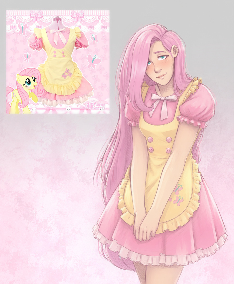 #3838936 - safe, artist:toxiccolour, fluttershy, human, pegasus, pony ...
