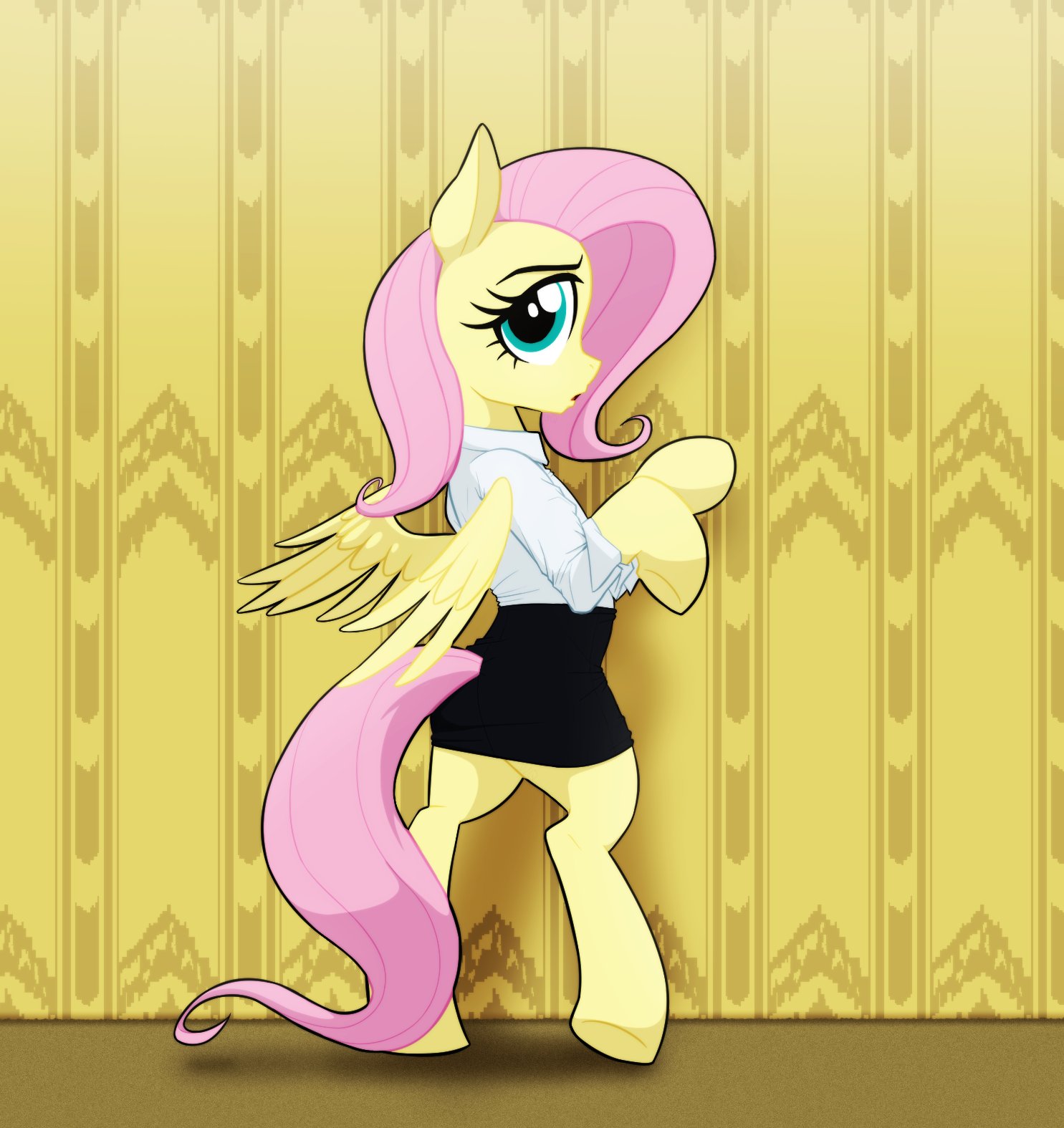 #3832352 - safe, artist:white-quartz, fluttershy, pegasus, pony, g4 ...